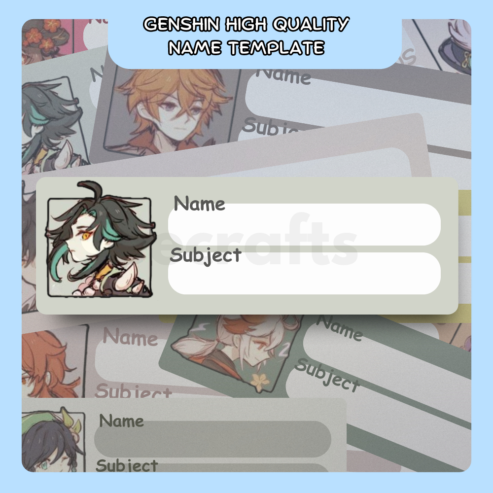 Genshin high quality name tag sticker label | Shopee Philippines