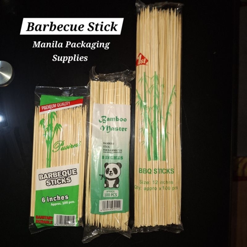 Barbecue Stick 6,8,12 inches Approx 100 pcs /pack | Shopee Philippines
