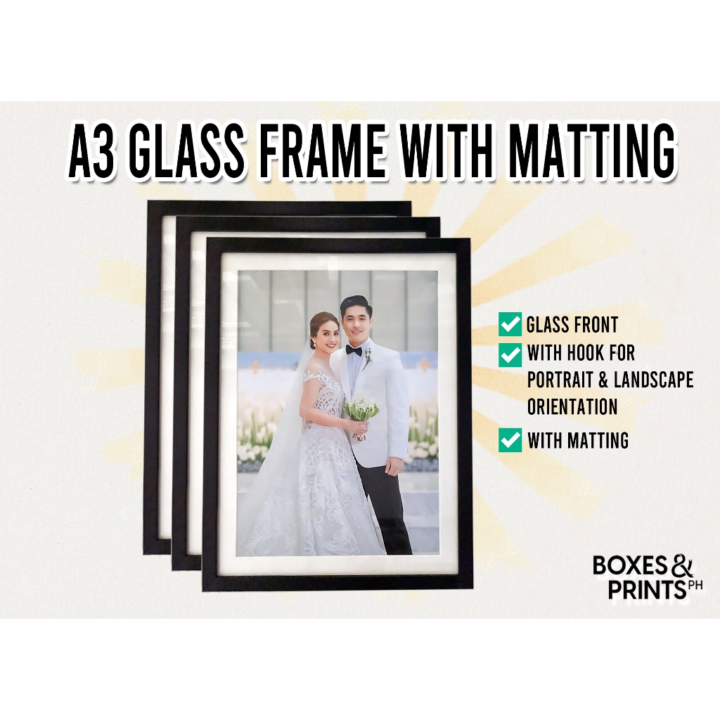 A3 PHOTO FRAME WITH PICTURE. FOR WEDDING, FAMILY PICTURE, GRADUATION ...