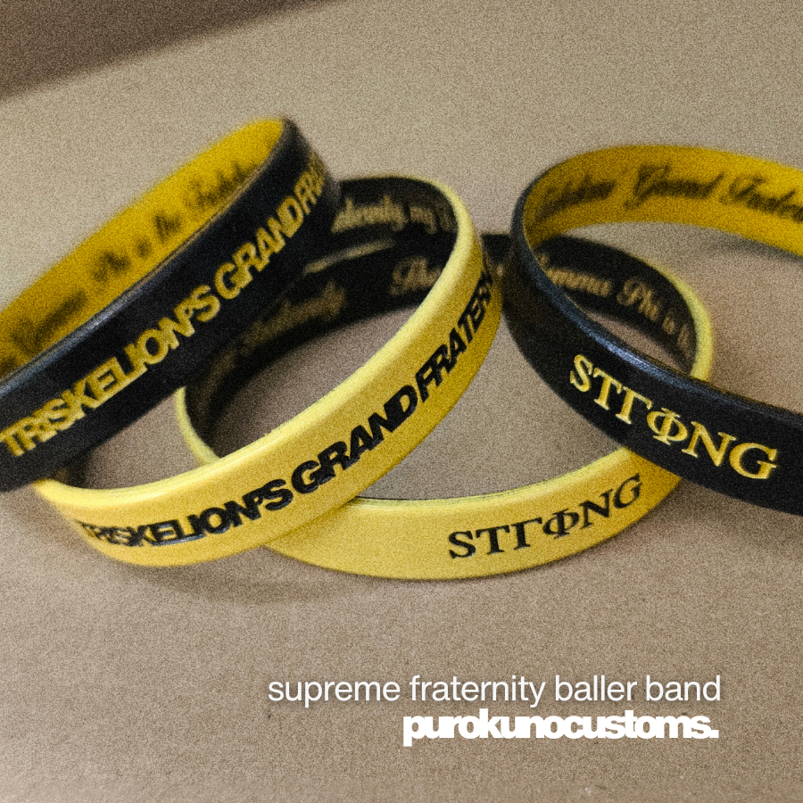 Tau Gamma Phi Triskelions Grand Fraternity Silicone Baller Wrist Band ...