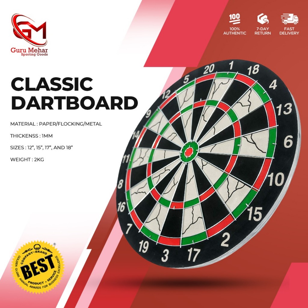 Classic Proffesional DART BOARD PROFESSIONAL 18 inches , Darts Family ...