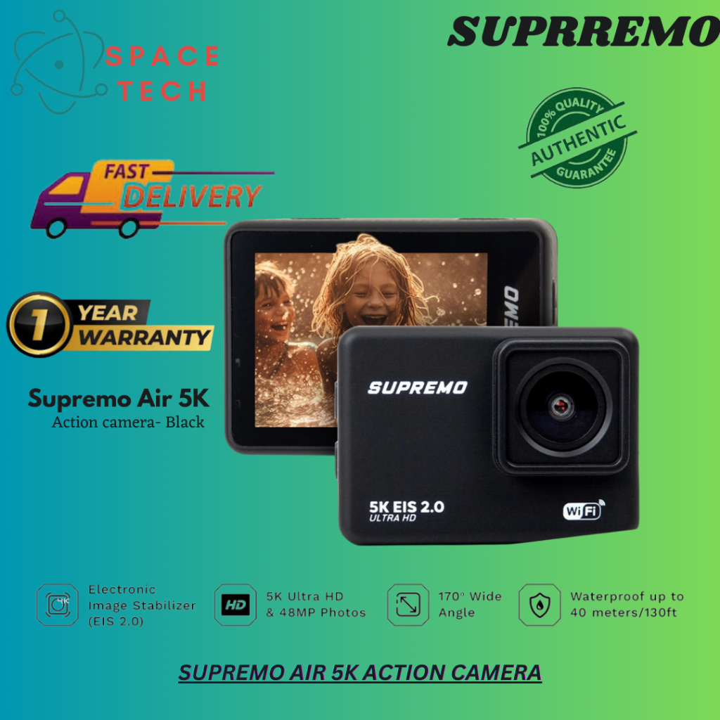 SPACETECH Supremo Air 5K Action Camera | Shopee Philippines