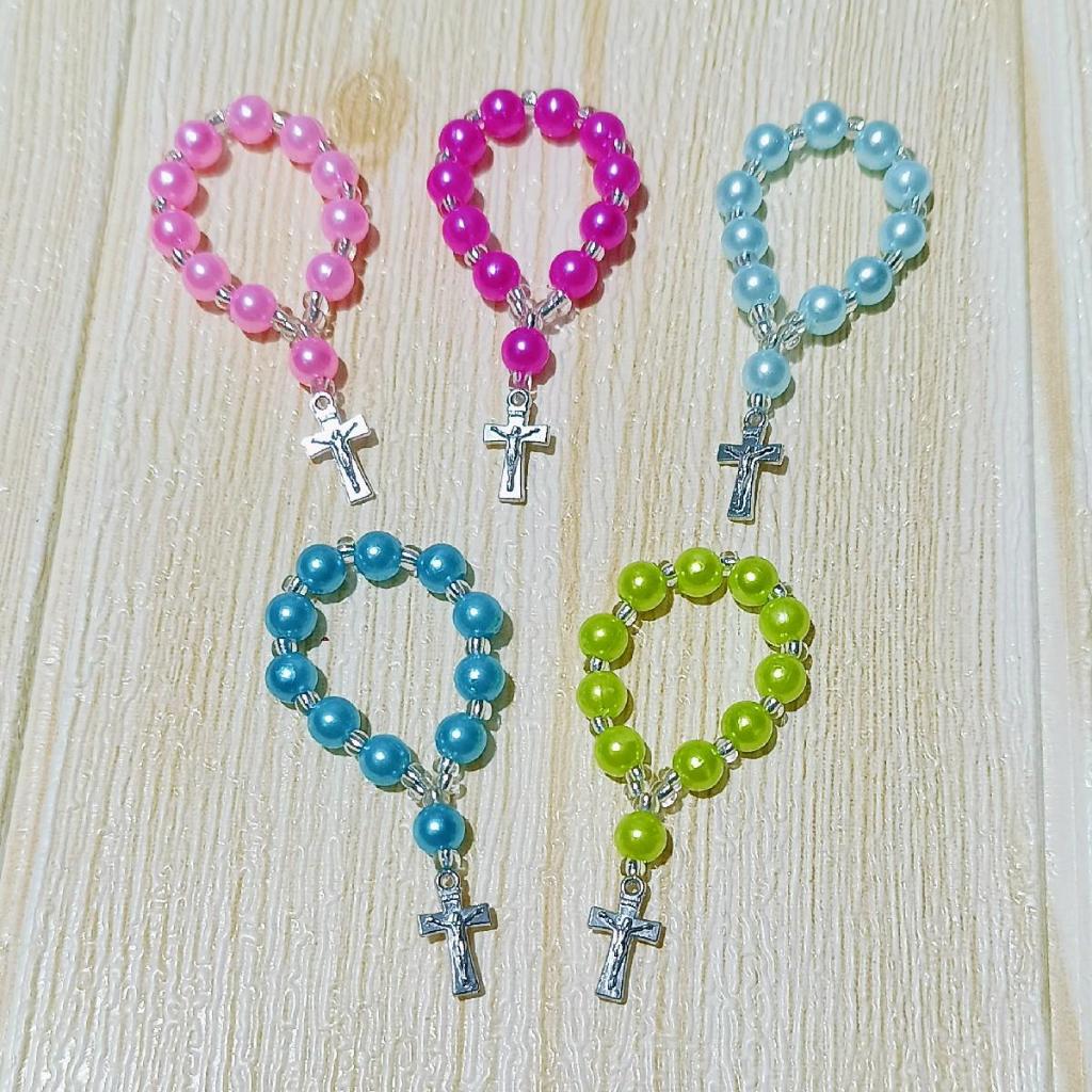 Mini Rosary perfect for souvenir & giveaways(small cross) | Shopee ...