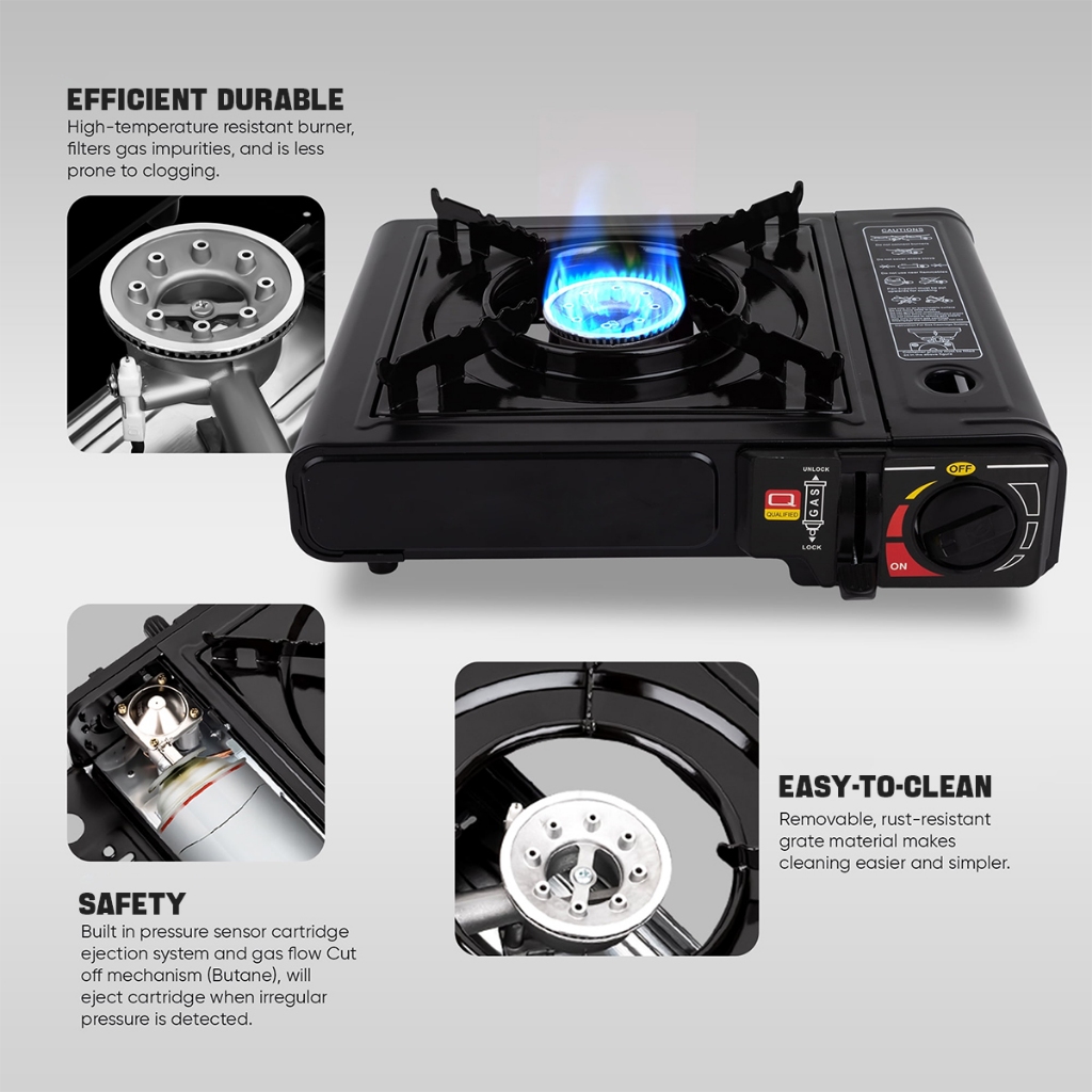 Portable Butane Gas Stove Mini Camping Outdoor Picnic Barbecue Safe ...