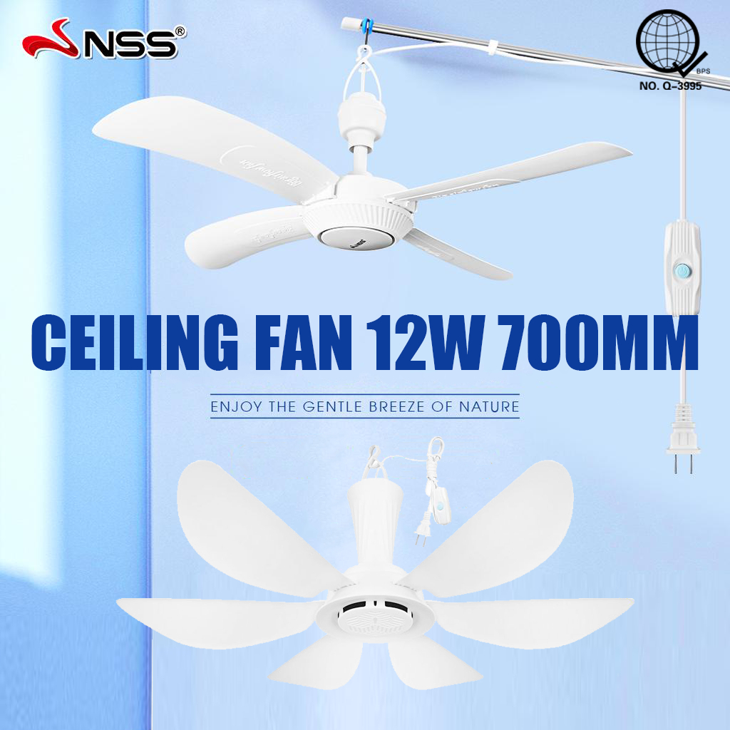 NSS Portable Big Size Ceiling Fan Electric Fan With 4 Leafs 700MM ...