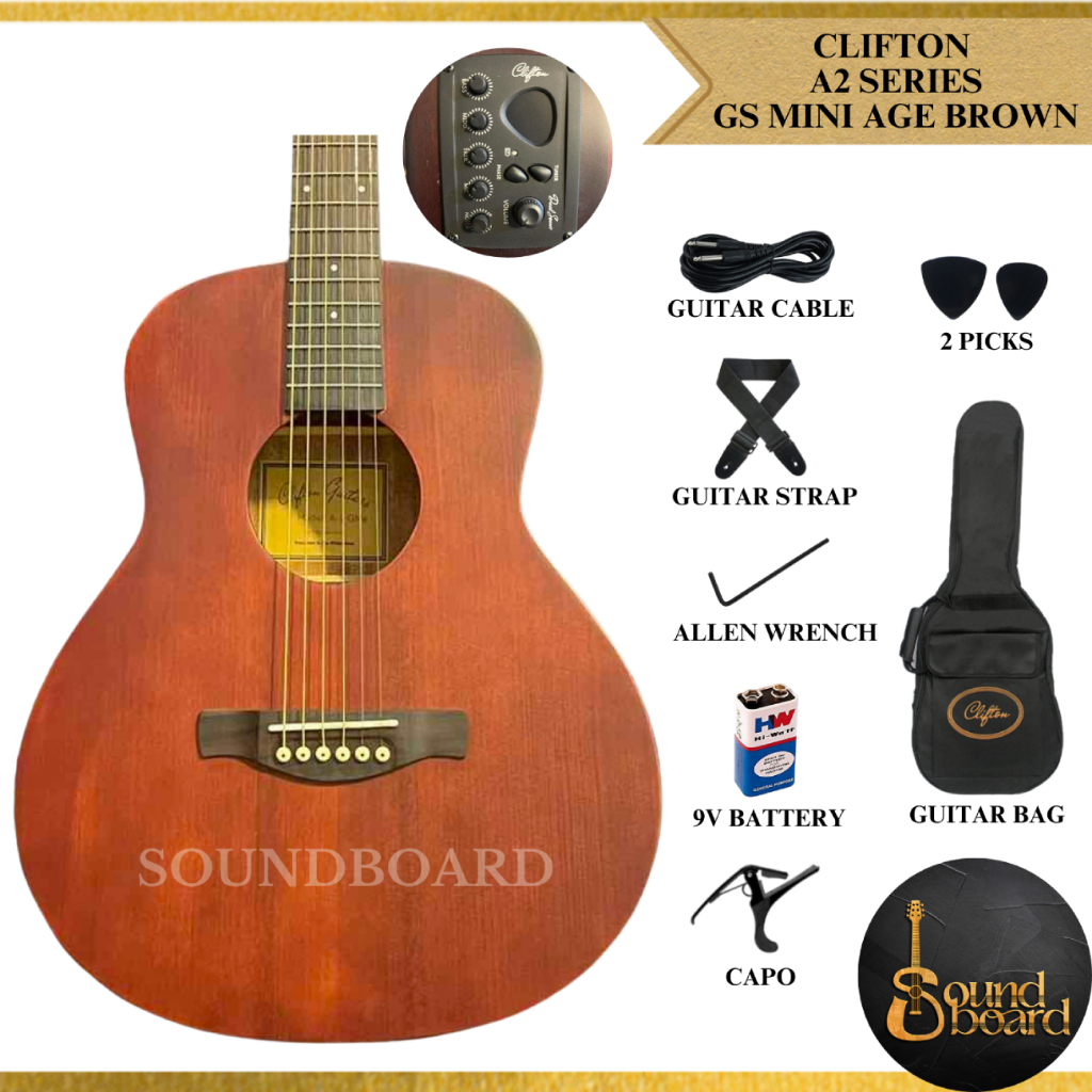 CLIFTON Gs Mini A Series A2 Acoustic Electric Guitar | Shopee Philippines