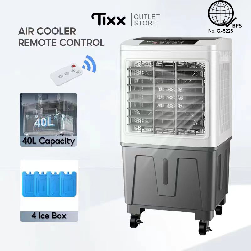 Tixx Air Cooler with Remote Control/Button 40L/50L with wheels | Shopee ...