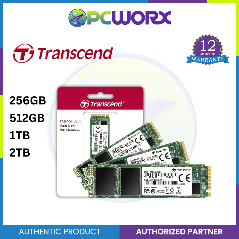 Transcend 220S 256GB | 512GB | 1TB | 2TB | M.2 Nvme PCI Express® Gen3 x4 | Internal SSD Storage ...
