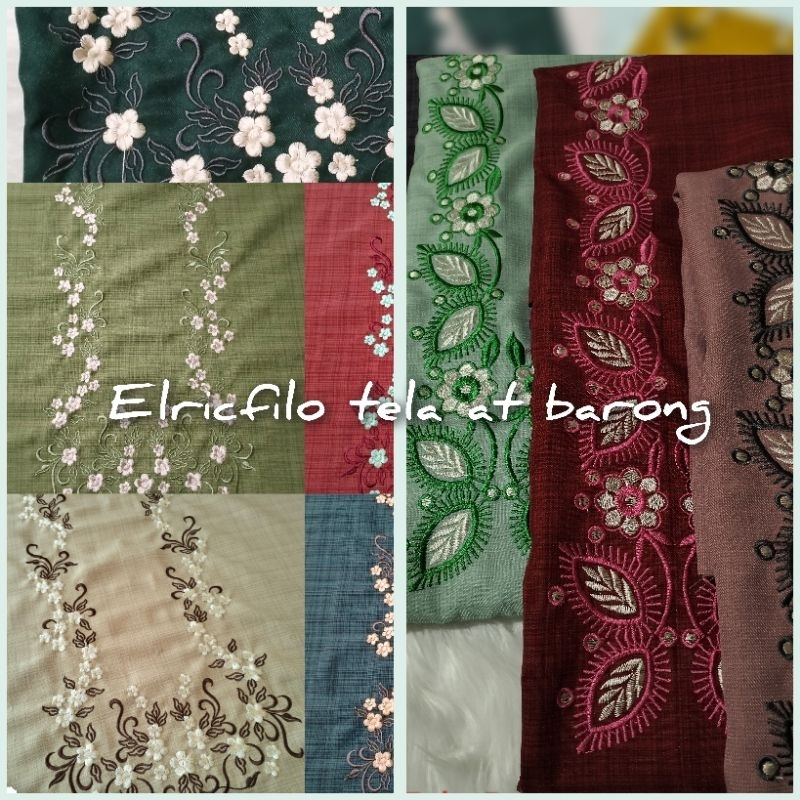 Tela Barong: Fabric with Burda for polo barong and dress (petals ...
