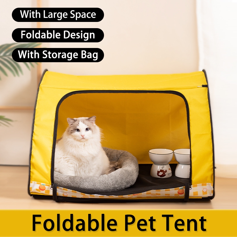 Folding Pent Tent 110cm Dog Cat House Square Cage Pet Delivery Room ...