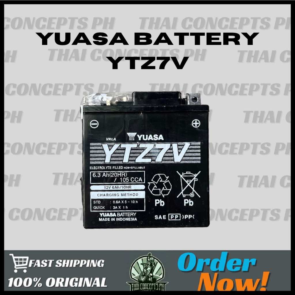 YUASA YTZ7V MOTORCYCLE BATTERY for aerox v1 / nmax v1 | Shopee Philippines
