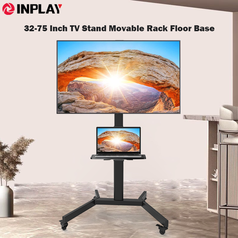 Inplay TV Stand Mount Movable TV Cart Rolling TV Stand with Wheels and ...