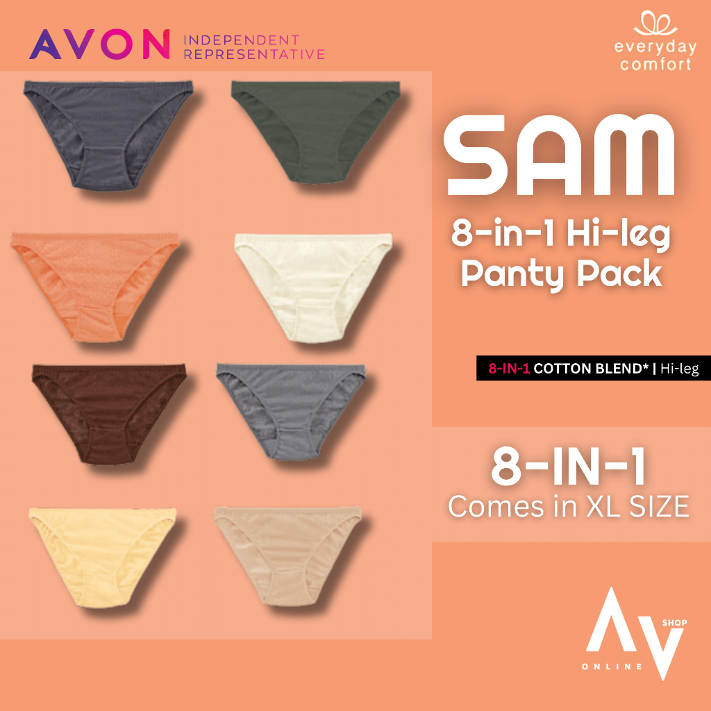 AVON Sam 8-In-1 Hi-Leg Panty Pack | Shopee Philippines