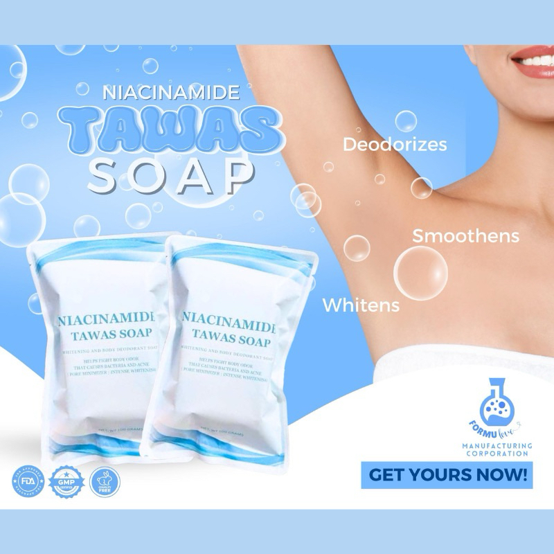 Niacinamide Tawas Soap Cleanses Skin Body Deodorant Skin Lightening ...
