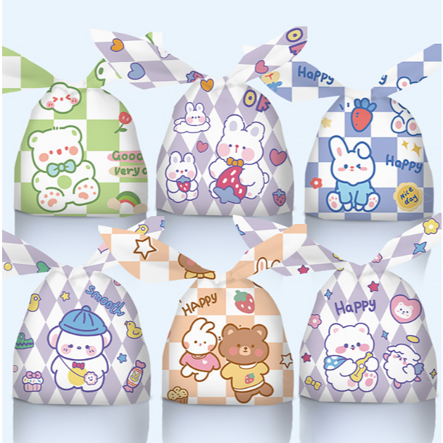 qjoq.ph | 50pcs Cartoon Rabbit Ears Packaging Bag Candy Snack Biscuit ...