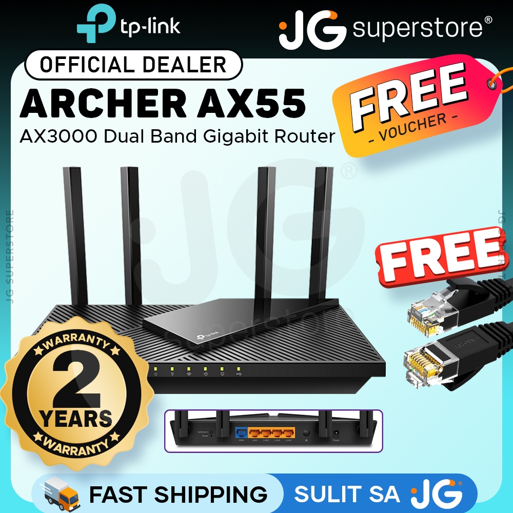 TP-Link Archer AX55 AX3000 Dual Band Gigabit Wi-Fi 6 Router 2402Mbps ...