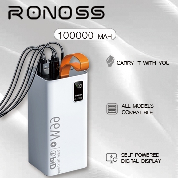 RONOSS K7 Power bank heavy duty PD66W fast charging powerbank Micro ...