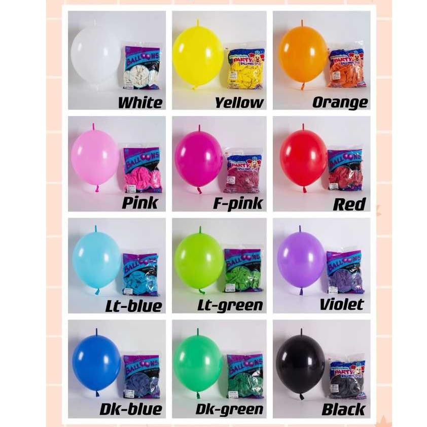 LINKING BALLOONS 12 INCHES 100PCS | Shopee Philippines