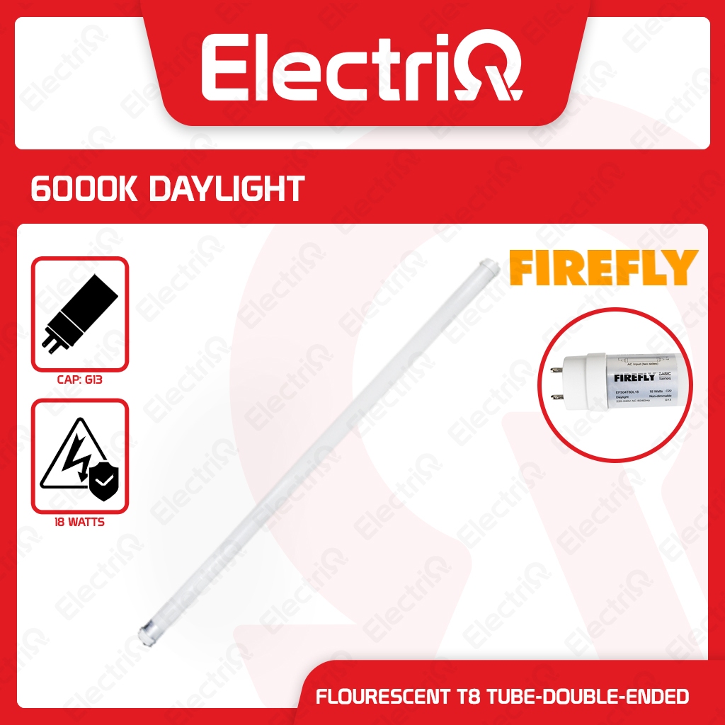 Electriq l Firefly T8 Tube-Double-Ended (18W / 220-240V) Daylight ...