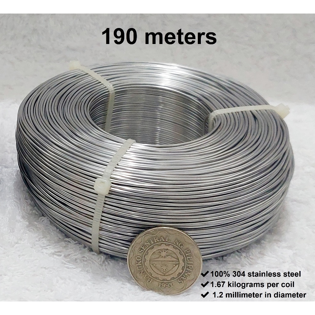 Stainless Alambre 100% Pure SS304 (190 meters, 1.2 millimeter diameter ...