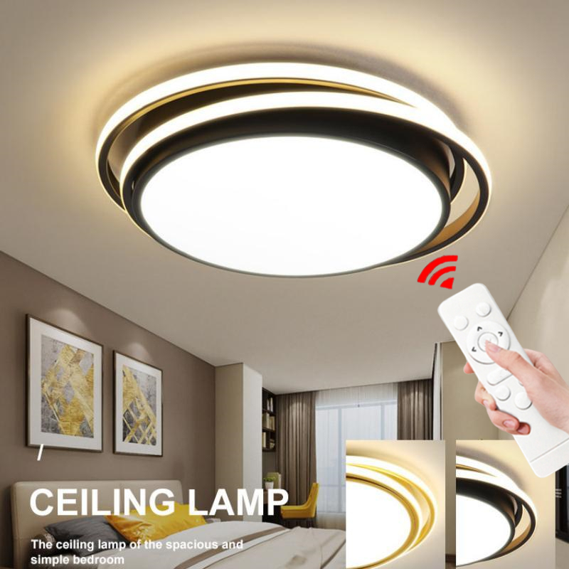 Modern Design LED Ceiling Light 3Colors Dimming /Remote Control Room ...