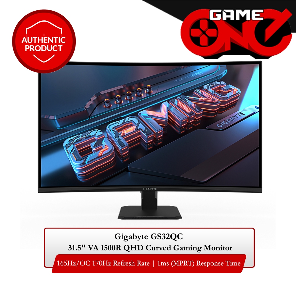 Gigabyte GS32QC 31.5" VA 1500R QHD Curved Gaming Monitor [170Hz] | Shopee Philippines
