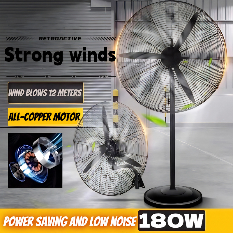 180w Industrial Electric Fan 22/26/30 Home Appliances Floor Fan Three ...
