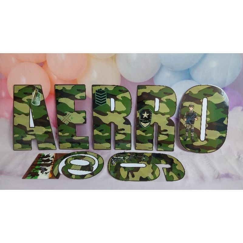 [PRICE PER LETTER] ARMY / SOLDIER / MILITARY letter standee with stand ...