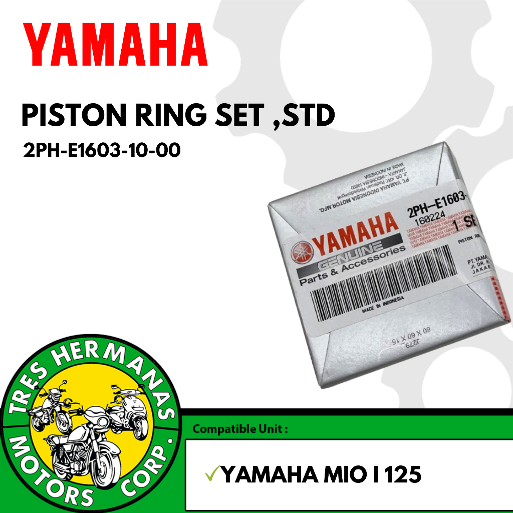 PISTON RING SET ,STD For Yamaha Motorcycle: Mio I 125 (2PH-E1603-10 ...