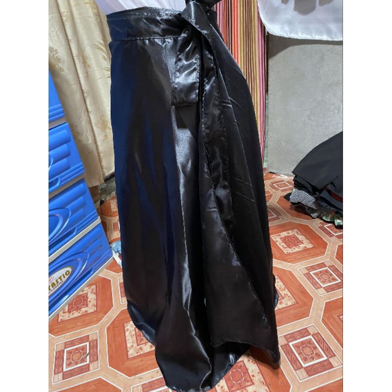 Rap Around Palda Satin | Shopee Philippines