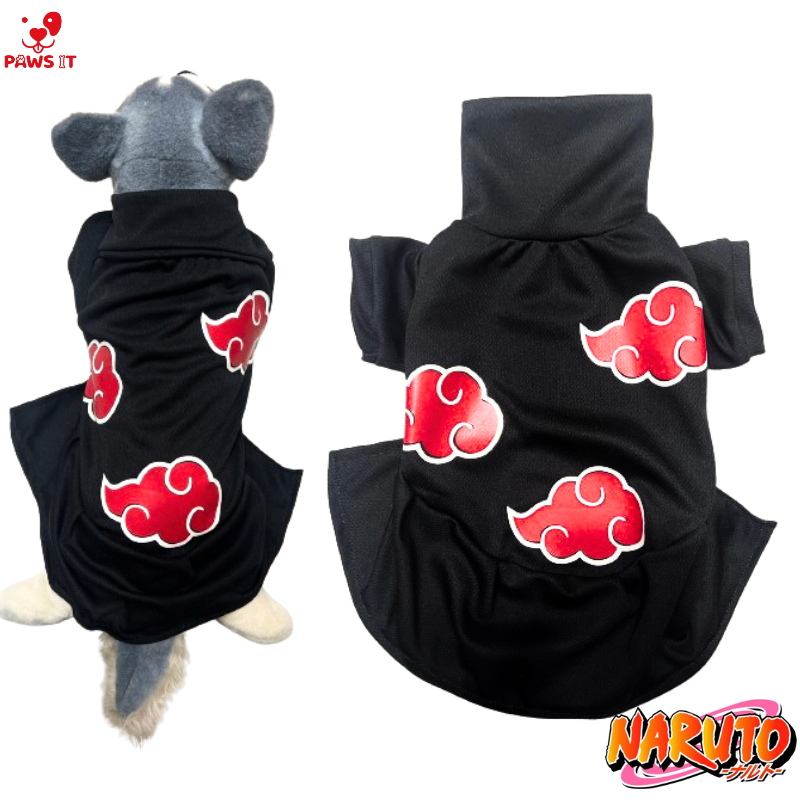 Paws it Pet Dog Cat Clothes Akatsuki Clouds Naruto Costume Dog Shirts ...