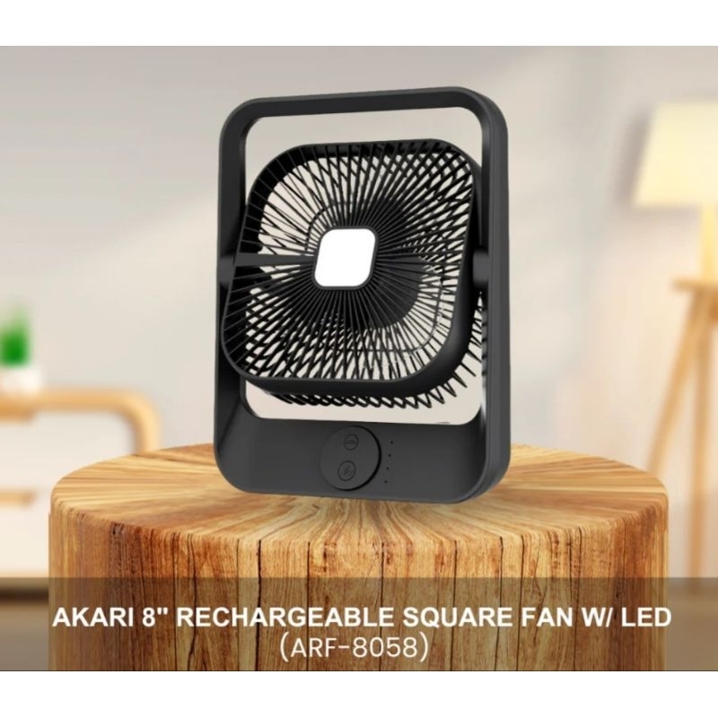 Akari Rechargeable 8inch Fan Square | Shopee Philippines