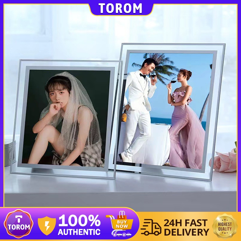 A4/6inch/8inch Photo Frame Fashion Crystal Glass Photo Frame Diploma ...