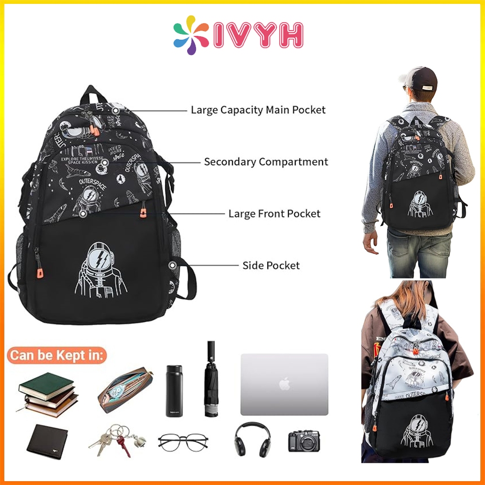 (Local)18 inches Large Casual School Backpack for Teens Kids Boys ...