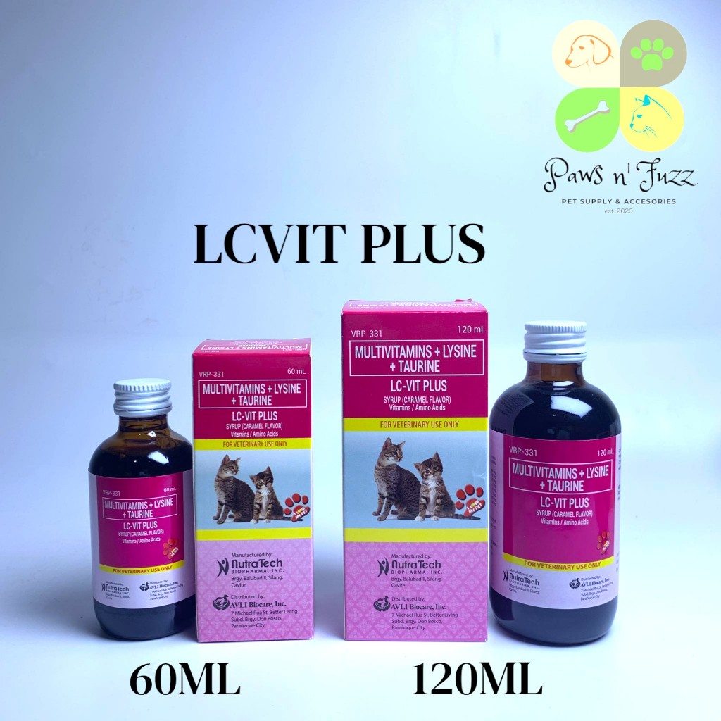 LC-VIT PLUS 60ML/ 120ML FOR CATS (MULTIVITAMINS + LYSINE + TAURINE ...