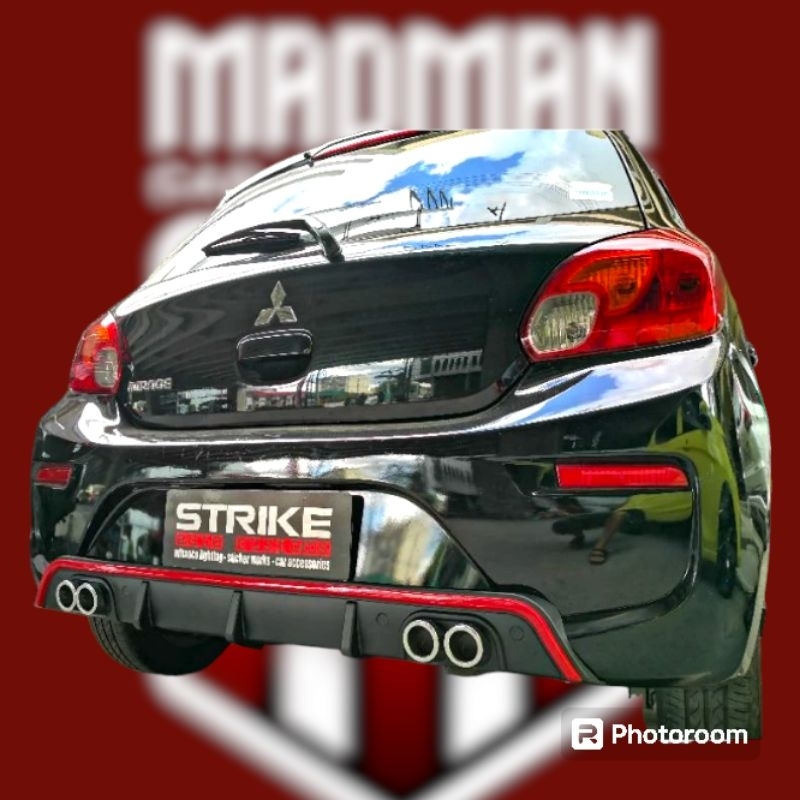 Mirage Hatchback 16 to 20 Rear Bumper Diffuser Bodykits | Shopee ...