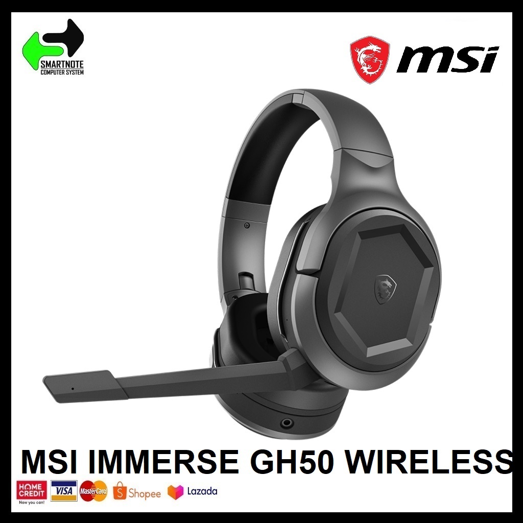 MSI IMMERSE GH50 WIRELESS GAMING HEADSET | Shopee Philippines