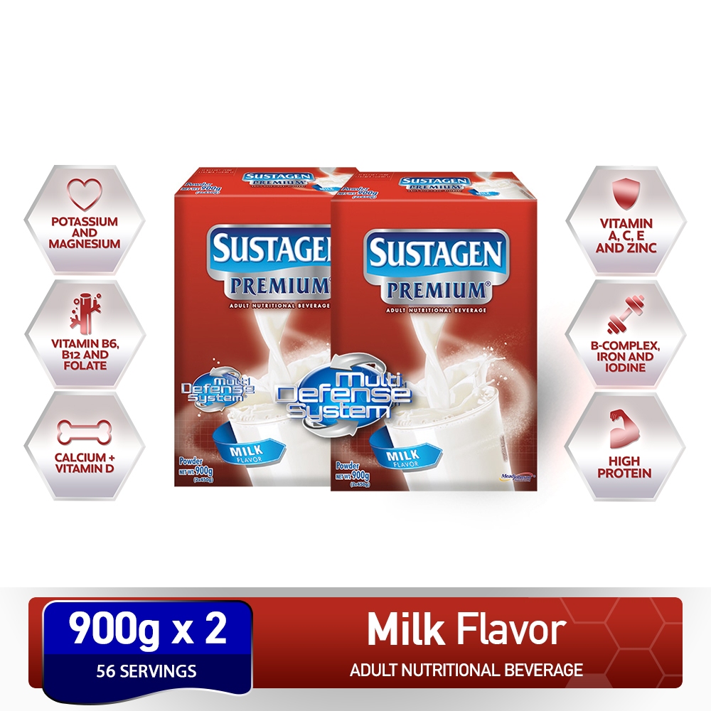 Sustagen Premium Adult Nutritional Beverage 1.8kg [900g x 2s] | Shopee Philippines