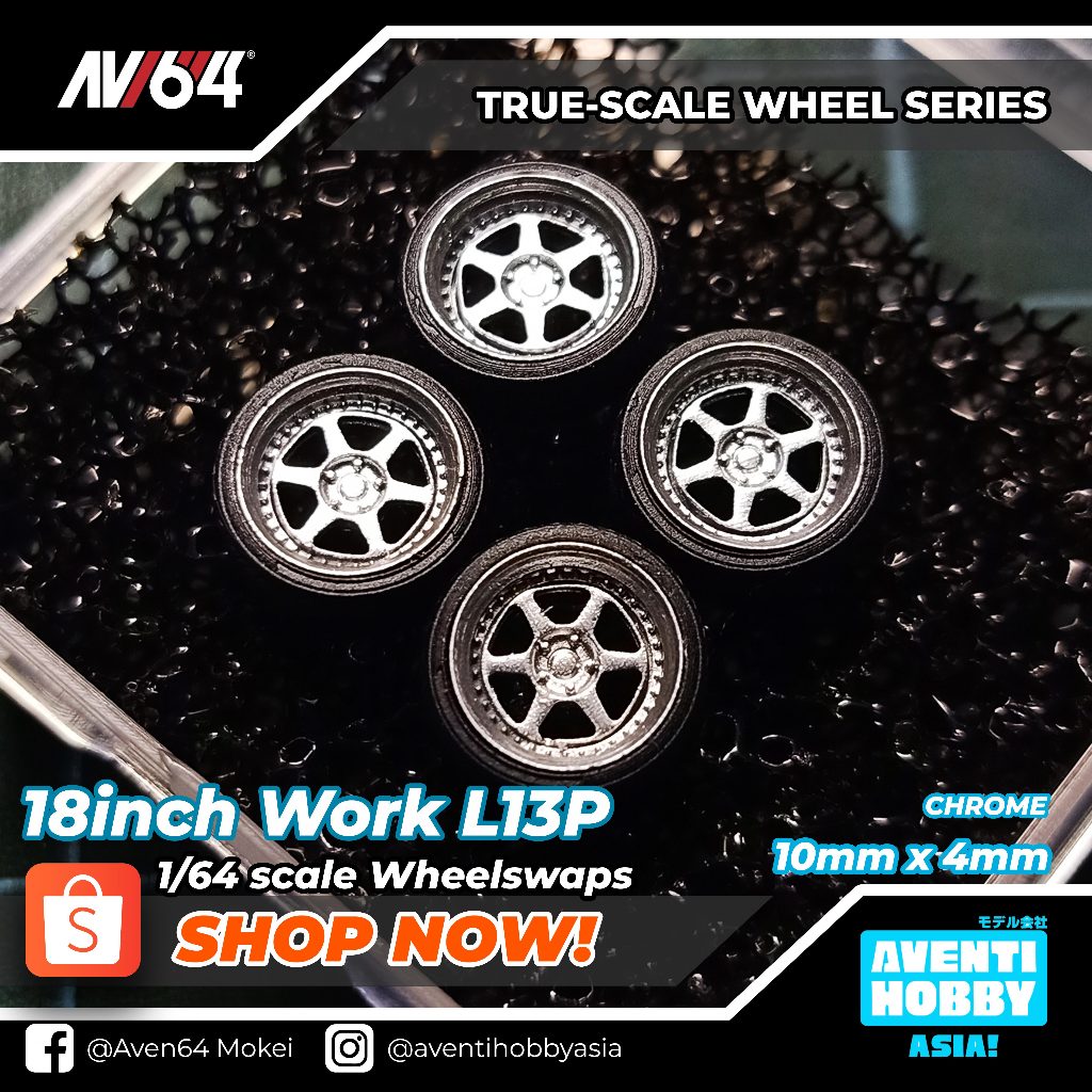 1/64 Wheelswap WORK MEISTER L13P CHROME ( 10mm x 4mm ) | Shopee Philippines
