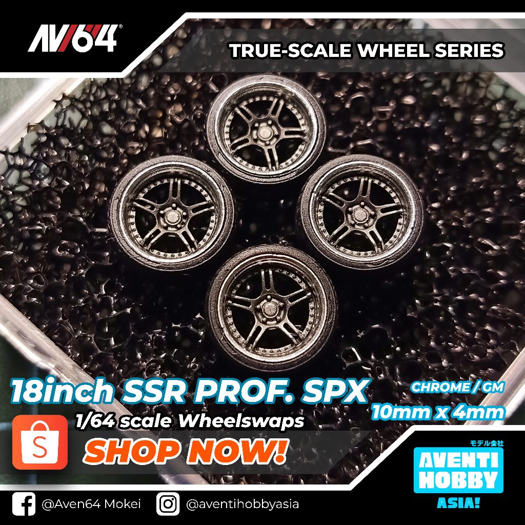 1/64 Wheelswap SSR PROF. SPX CHROME / GUNMETAL ( 10mm x 4mm ) | Shopee ...