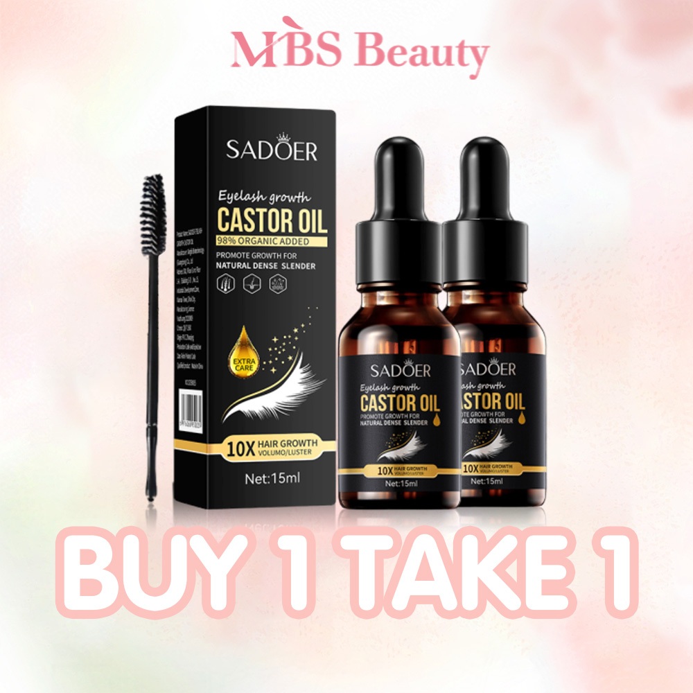 [buy 1 Take 1]sadoer Eyelash And Eyebrow Growth Serum With Castor Oil