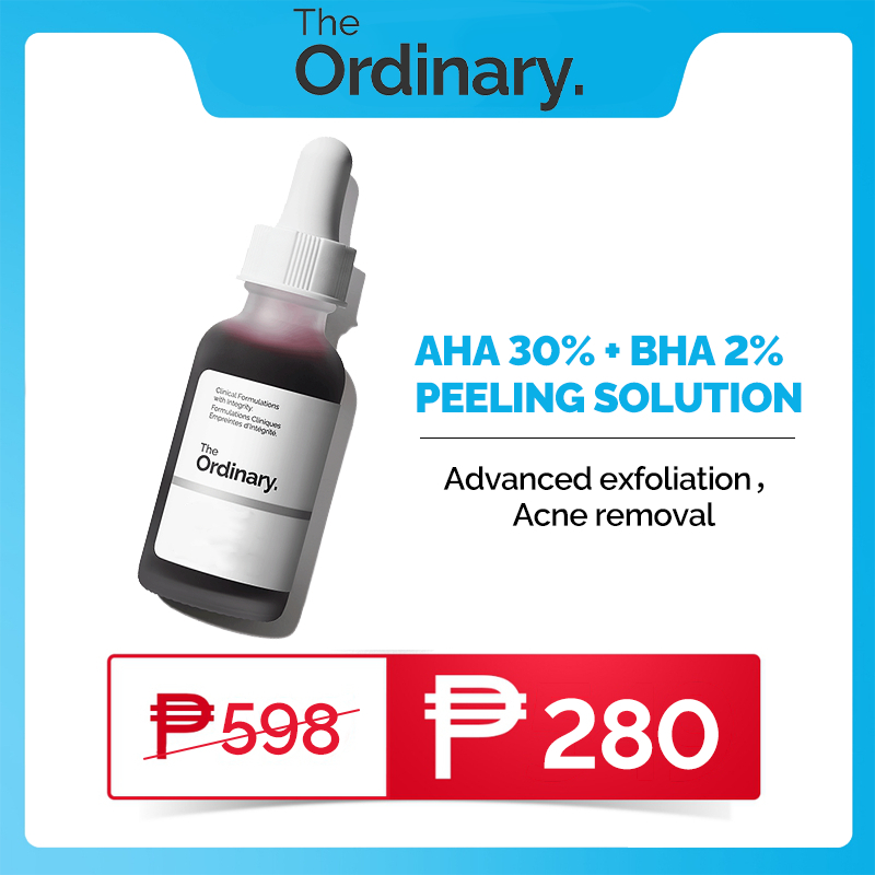 The Ordinary Peeling Solution Serum AHA 30% + BHA 2% Blackhead Remover ...