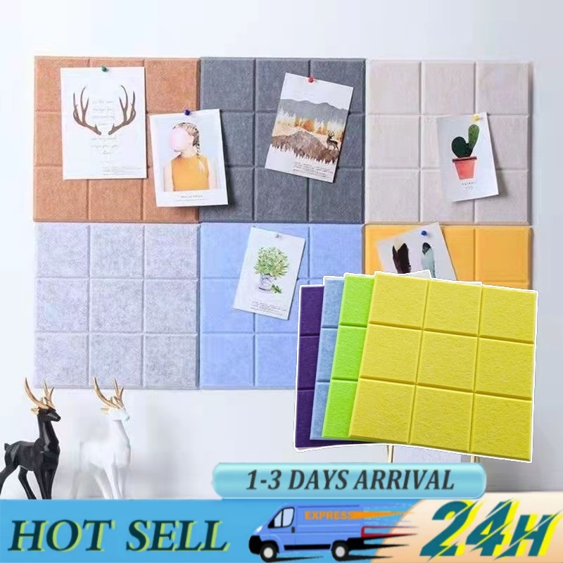 DIY Grid Felt Background Board Nordic Square Bulletin Cork Note Message ...
