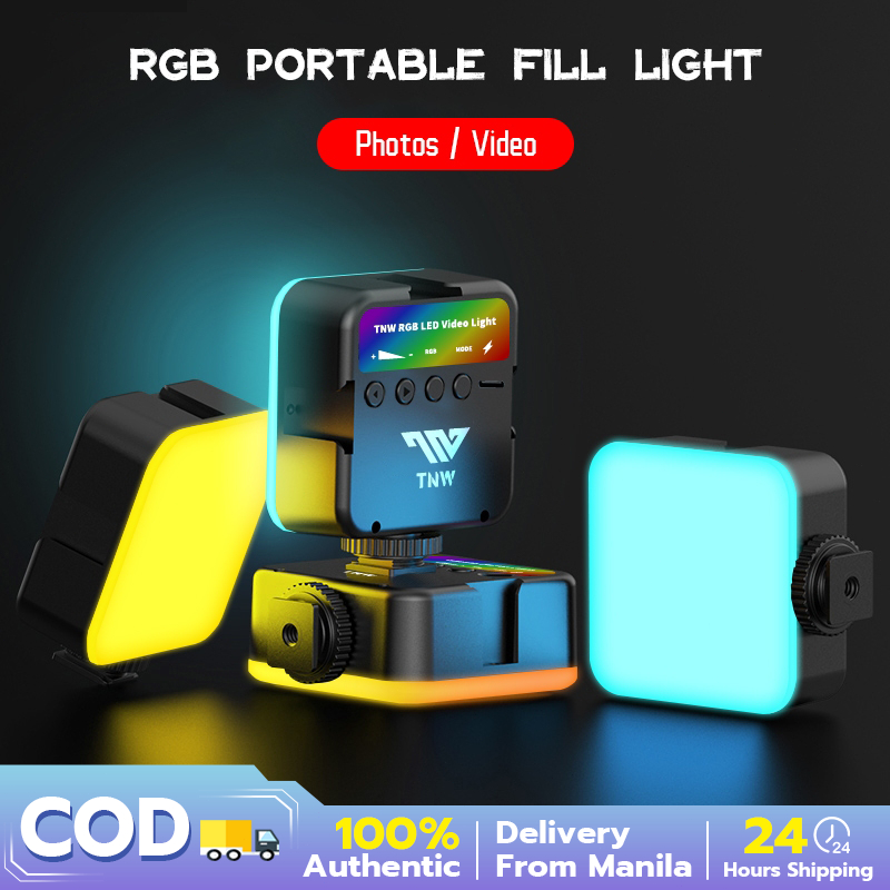 RGB LED Video Light On Camera Mini Pocket Photography Fill Light With ...
