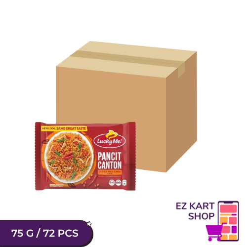 EZ KART 1 BOX / 72 PCS LUCKY ME PANCIT CANTON HOT CHILI (75G) | Shopee ...