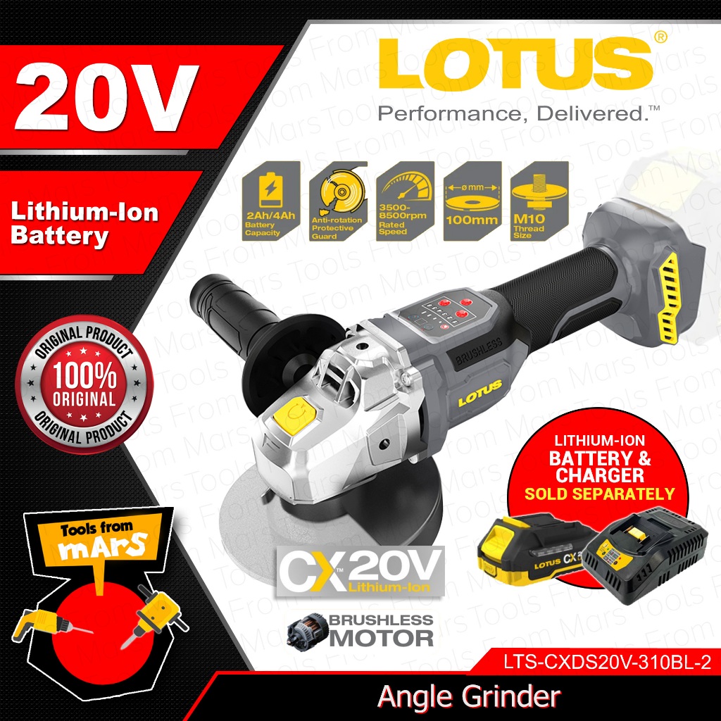 Lotus 20V Cordless Angle Grinder Wood Cutting Grinding Machine ...