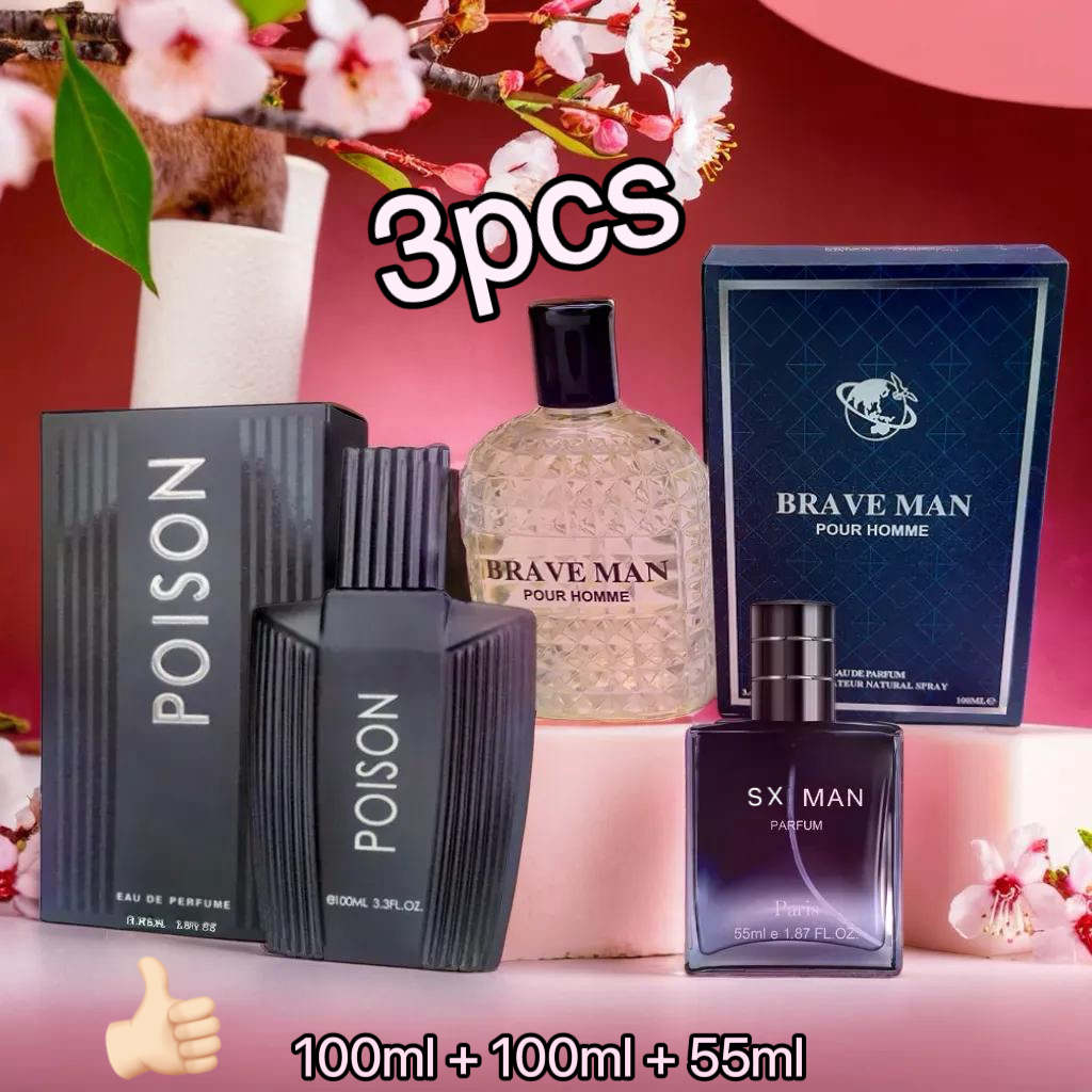 『BUY 1 TAKE 2』Poison 100ml+Brave Man 100ml+Sexy Man 55ml Perfume Spray Perfume For Men 100ML ...