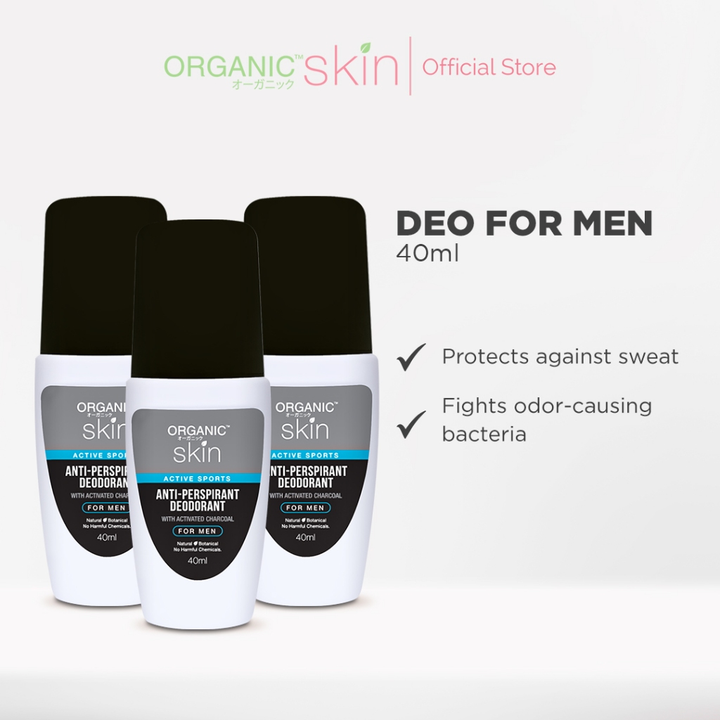 Organic Skin Japan Anti-Perspirant Deodorant For Men 40ml Underarm ...