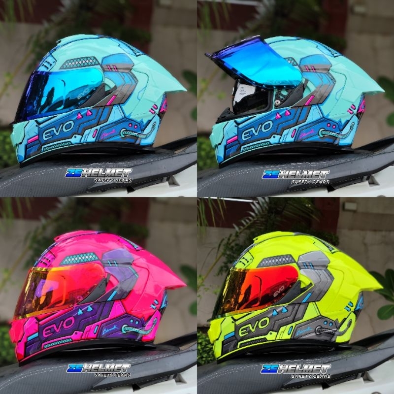 EVO GT-PRO CYBERPUNK - FULL FACE HELMET | Shopee Philippines