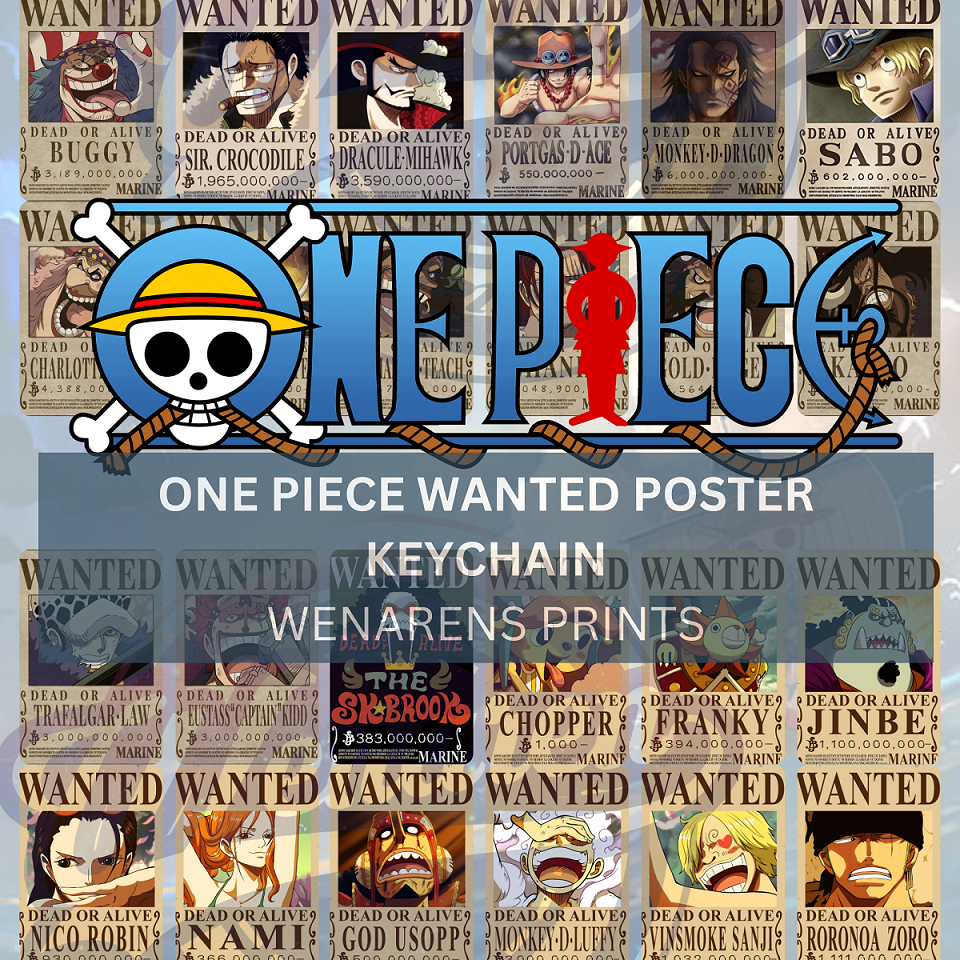 One Piece WANTED Poster Anime KEY CHAIN | Shopee Philippines